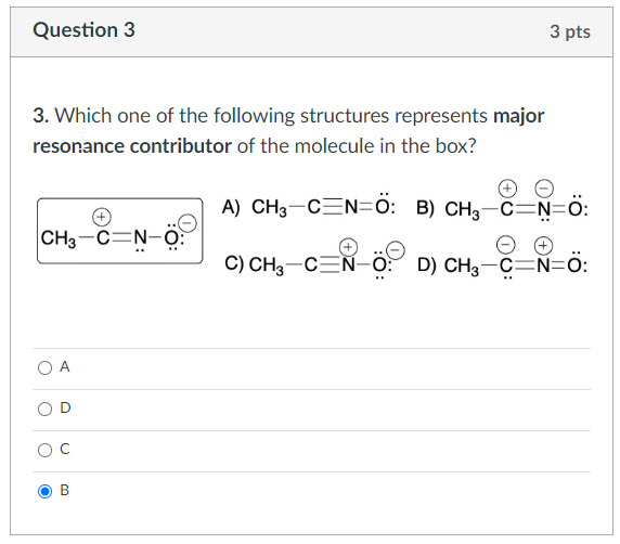 Solved 3. Which one of the following structures represents | Chegg.com