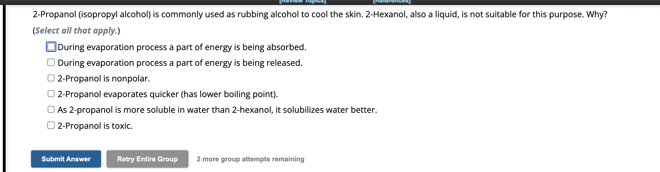 Solved 2-Propanol (isopropyl alcohol) is commonly used as | Chegg.com
