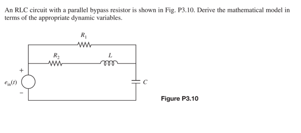 Solved An RLC circuit with a parallel bypass resistor is | Chegg.com