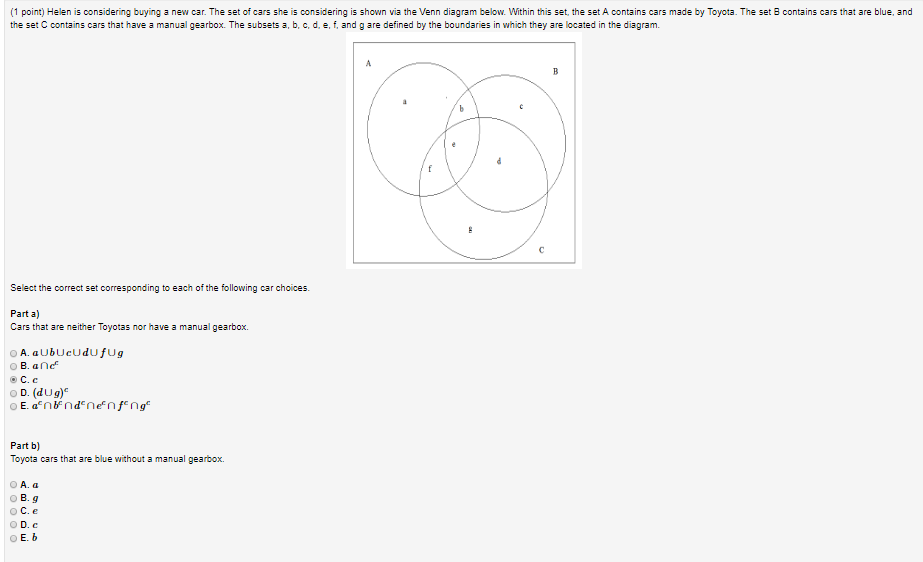 Solved (1 point) Helen is considering buying a new car. The | Chegg.com