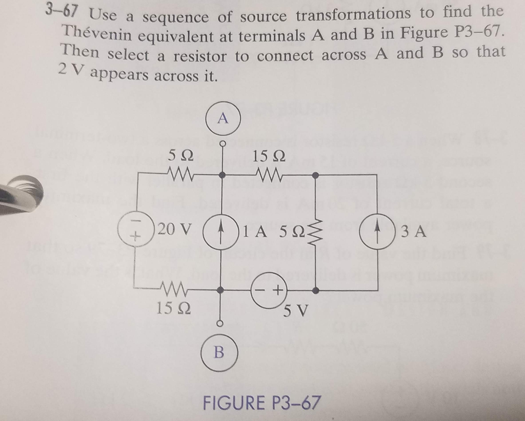 Solved 3-67 Use a sequence of source transformations to find | Chegg.com