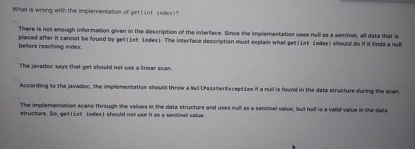 Solved What is wrong with the implementation of gettint | Chegg.com