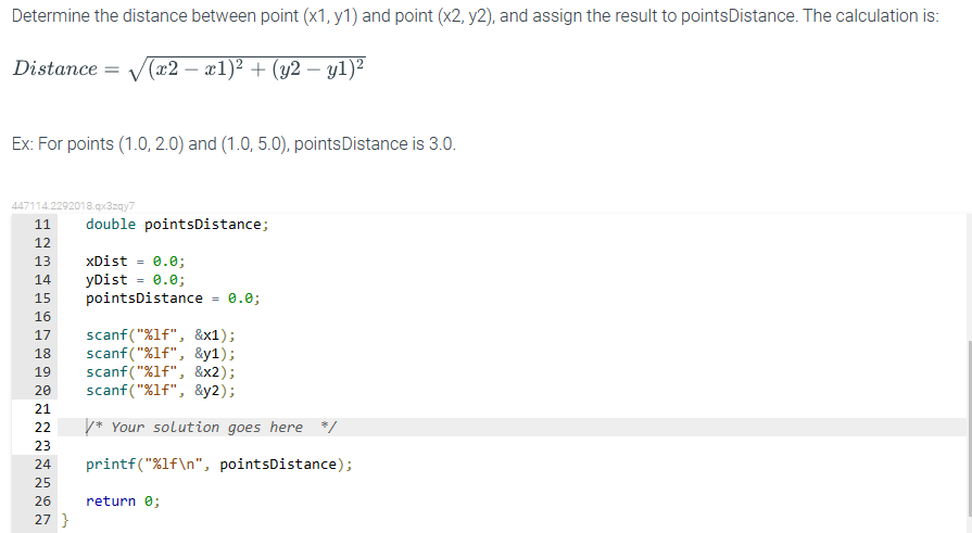 Solved Determine the distance between point (x1,y1) and | Chegg.com