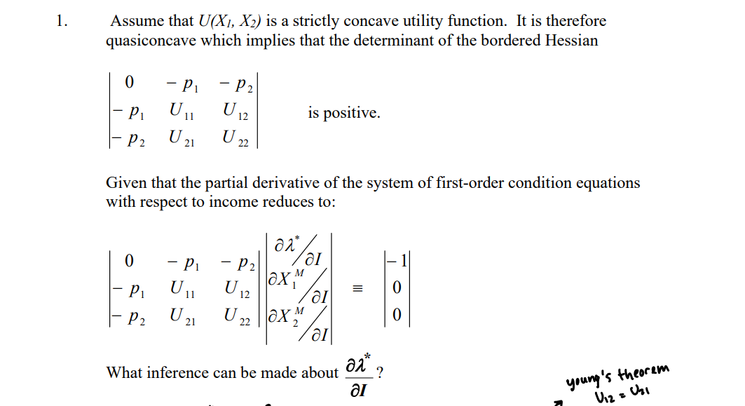 Assume that U(X1,X2) is a strictly concave utility | Chegg.com