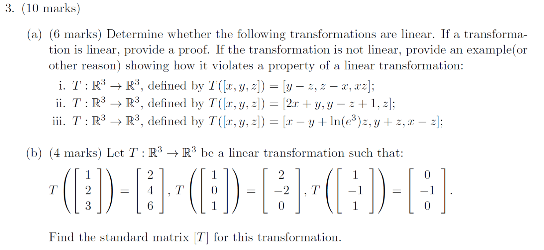 Solved (a) (6 marks) Determine whether the following | Chegg.com