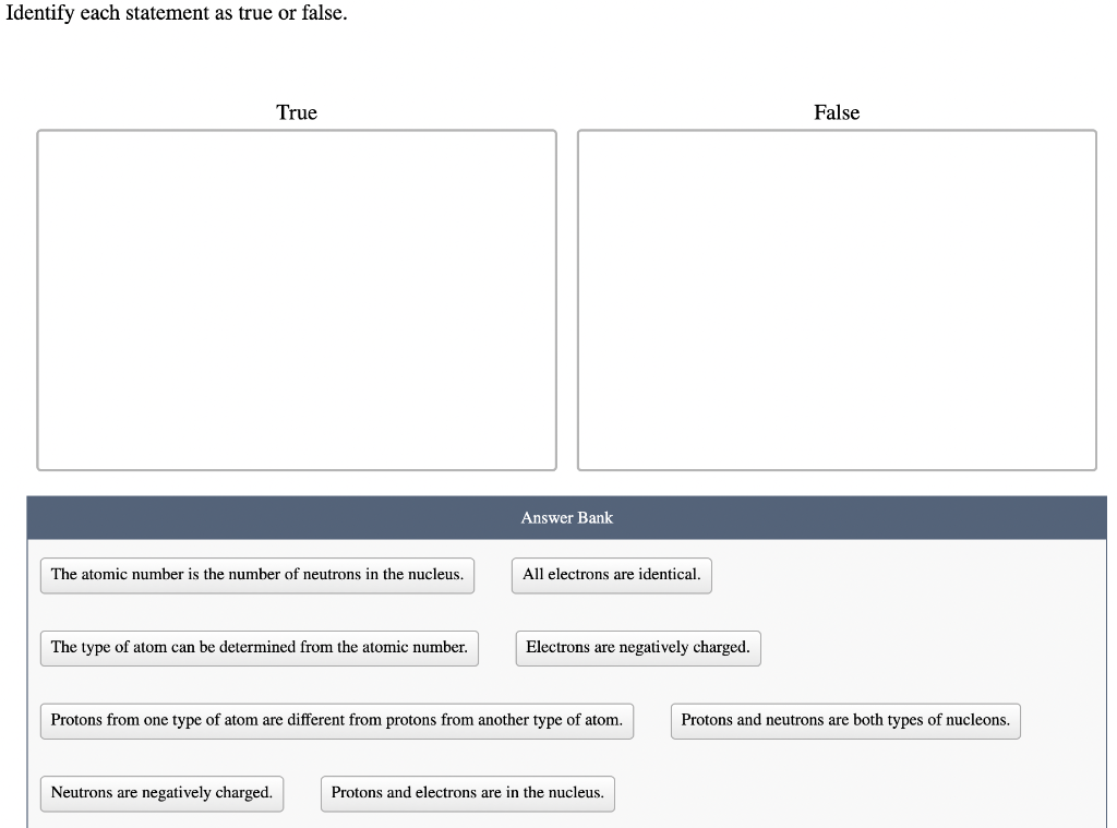 Solved Identify each statement as true or false. | Chegg.com