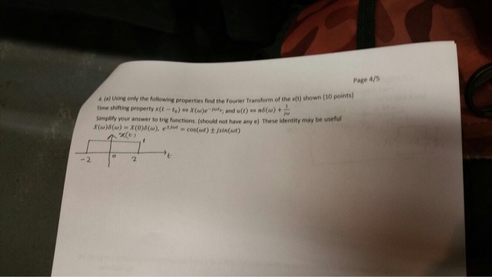 Solved Page 4/5 a (a) Using only the following Time shifting | Chegg.com