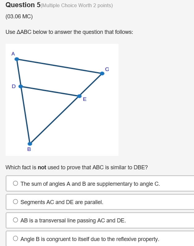 Solved Question 5(Multiple Choice Worth 2 points) (03.06 MC) | Chegg.com