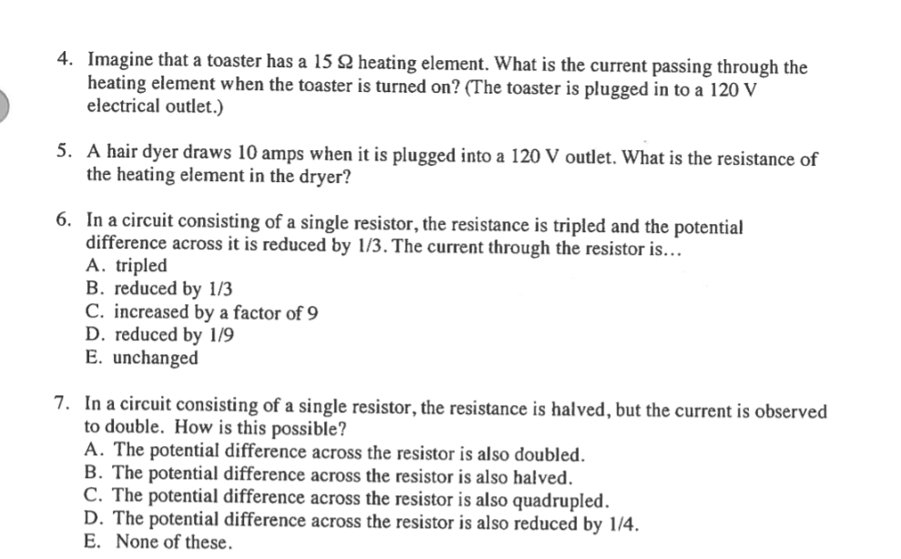 Solved 4. ﻿Imagine that a toaster has a \( 15 \Omega \) | Chegg.com