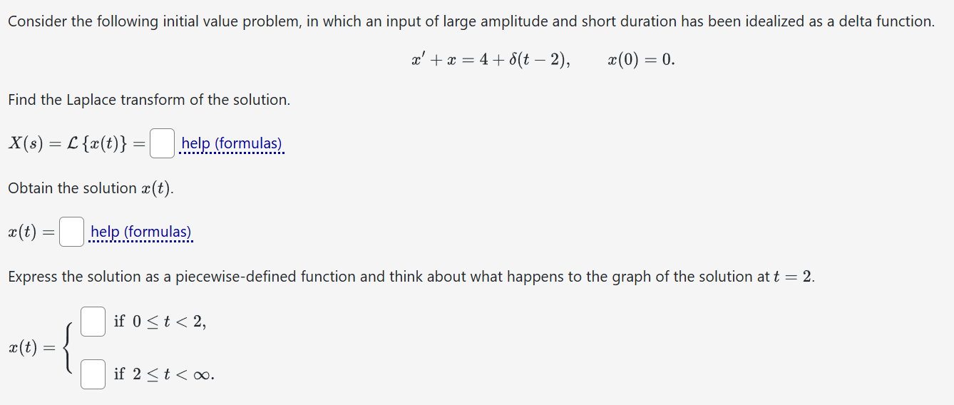 Solved Consider the following initial value problem, in | Chegg.com