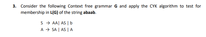 Solved 3. Consider the following Context free grammar G and | Chegg.com