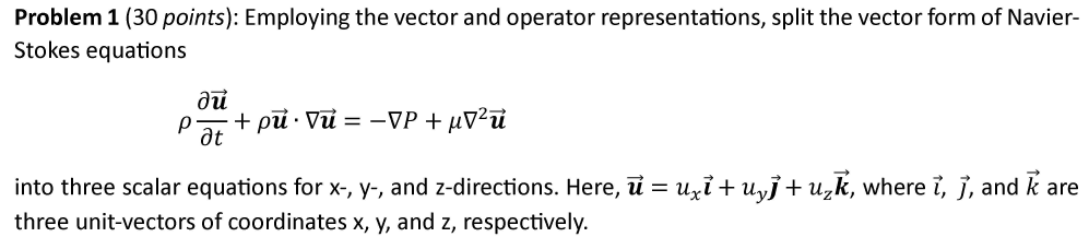 Solved Problem 1 ( 30 ﻿points): Employing the vector and | Chegg.com
