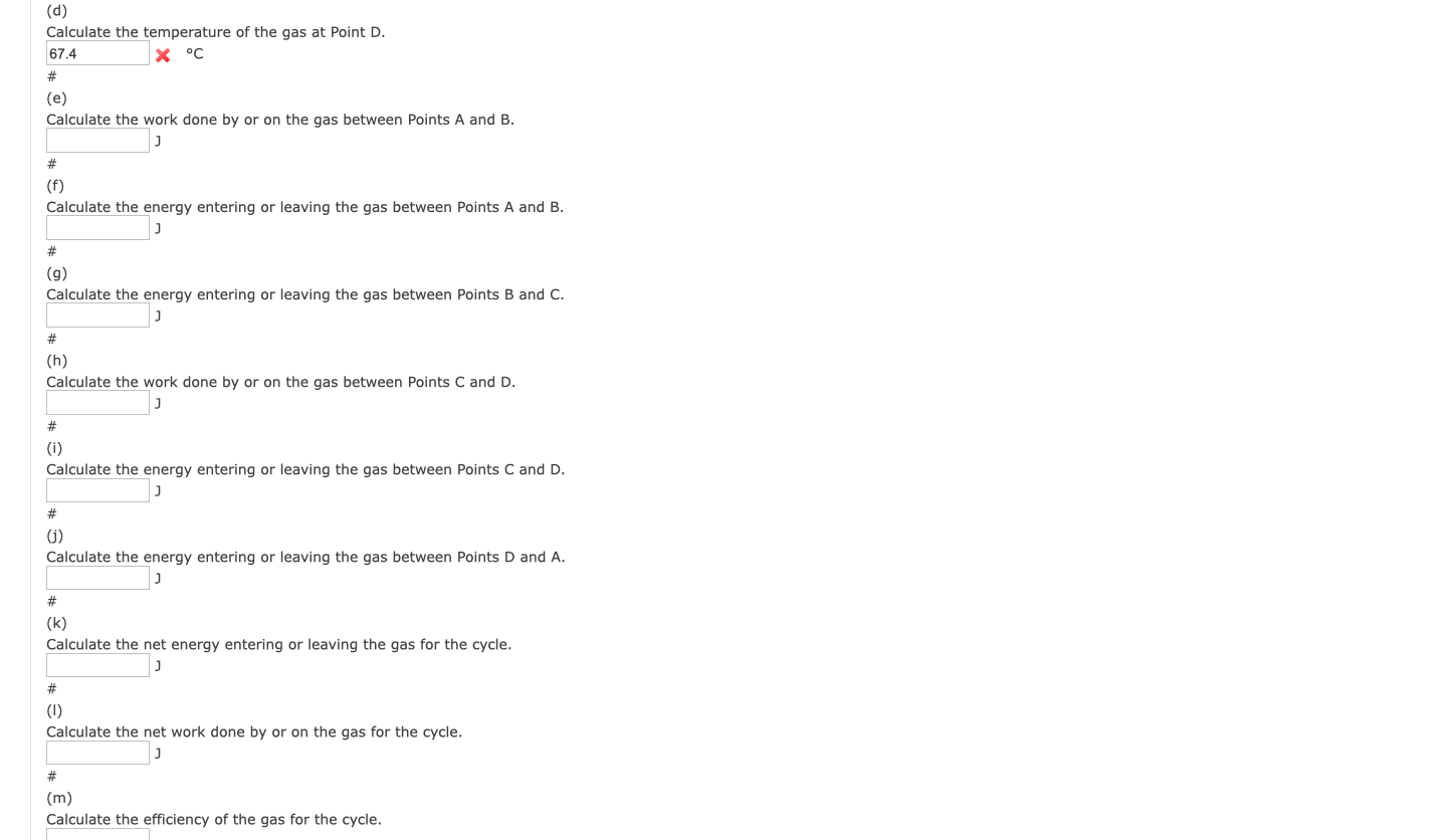 Solved isochoric return to its initial point (Point | Chegg.com