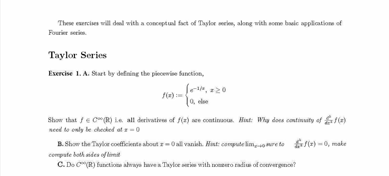Solved These exercises will deal with a conceptual fact of | Chegg.com