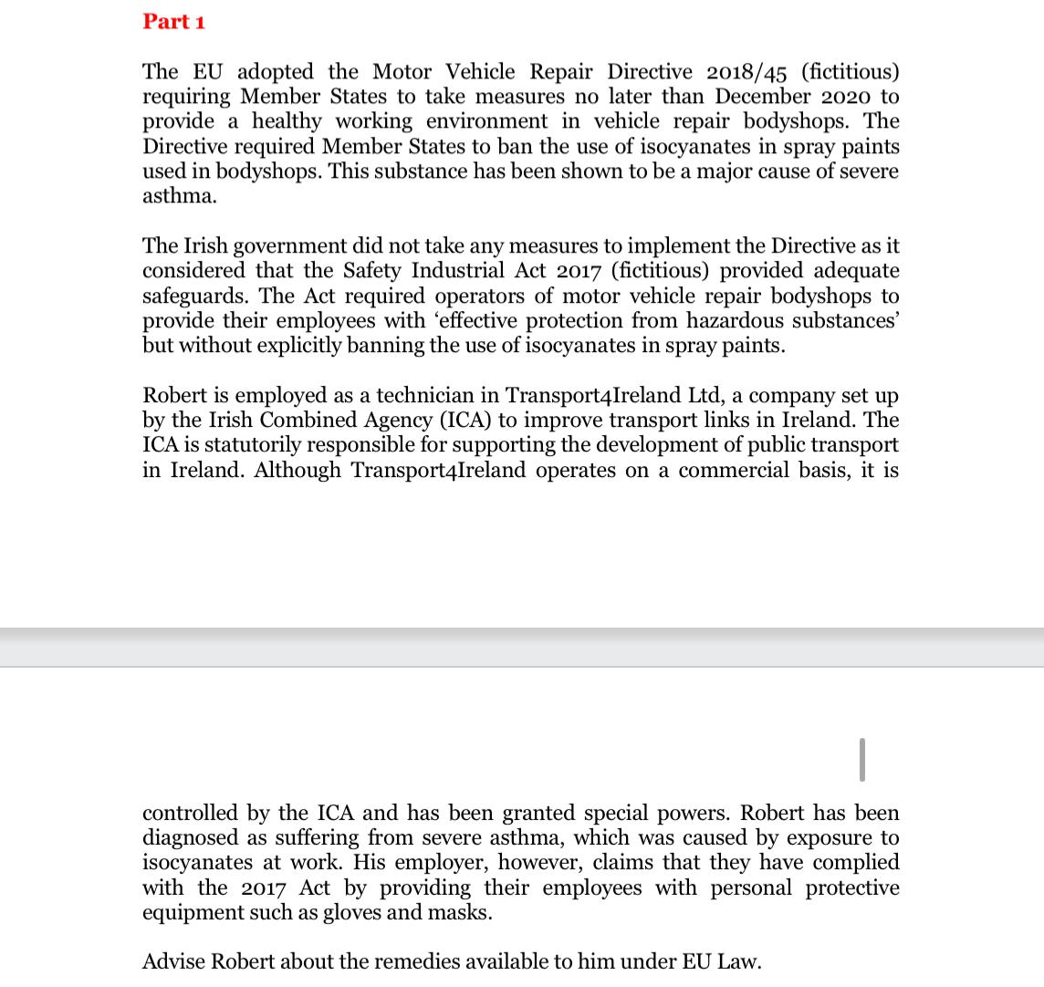 Solved The EU adopted the Motor Vehicle Repair Directive | Chegg.com