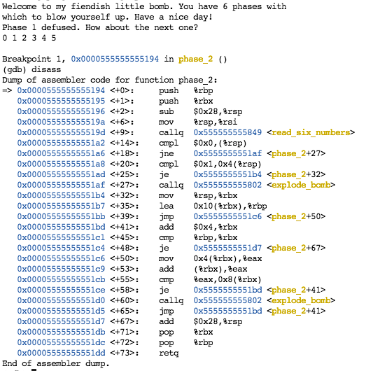 i need help with phase 2 from the binary bomb lab . I | Chegg.com