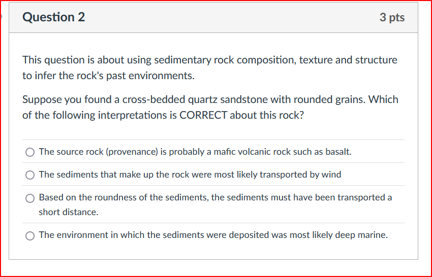 Solved Question 2This question is about using sedimentary | Chegg.com