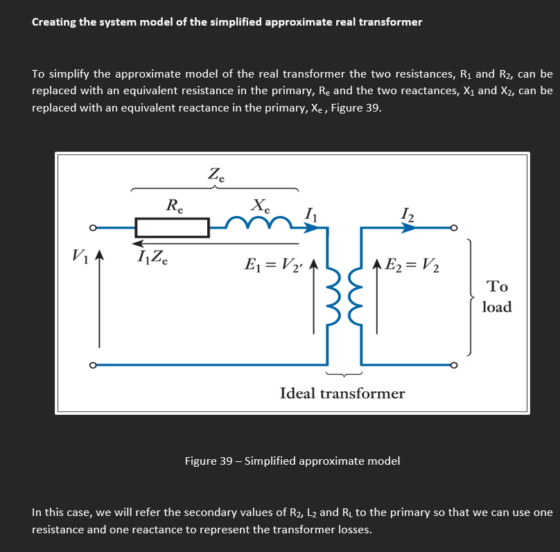 Solved Creating the system model of a real transformer You | Chegg.com