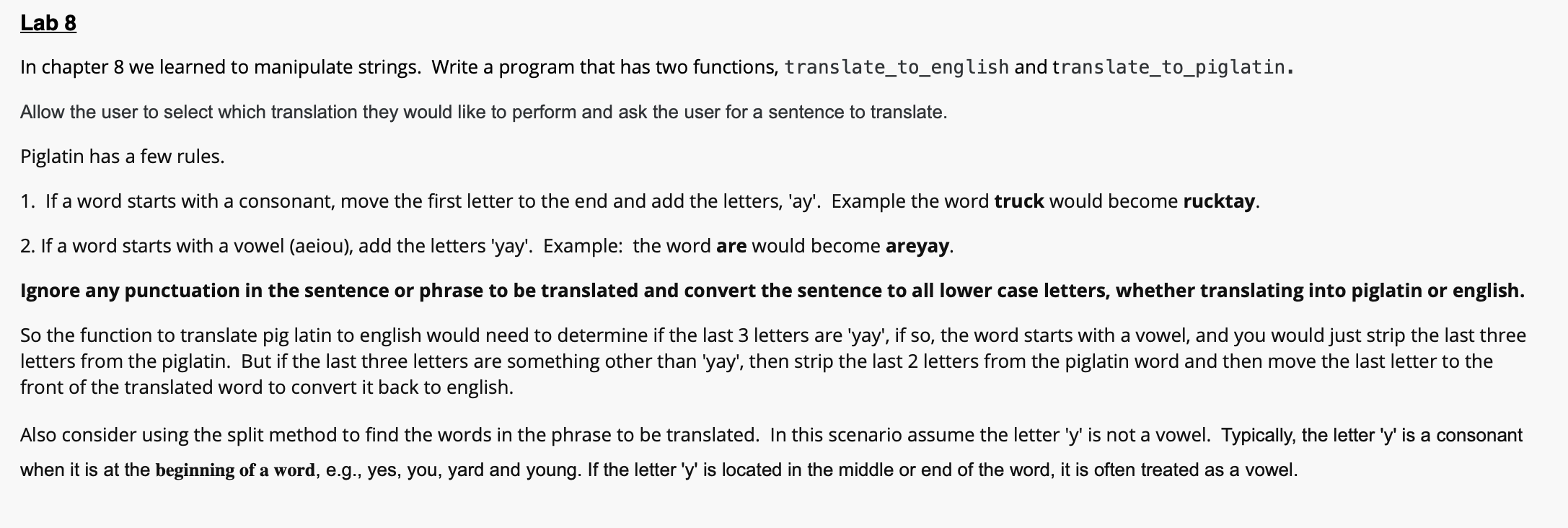 Solved Python Chapter 8 Learned Manipulate Strings Write