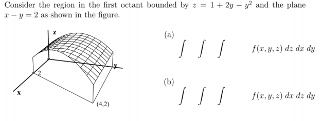 Solved Consider the region in the first octant bounded by z | Chegg.com