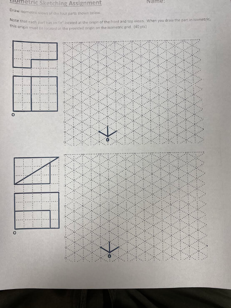 Solved ISUmetric Sketching Assignment Name: w isometric | Chegg.com