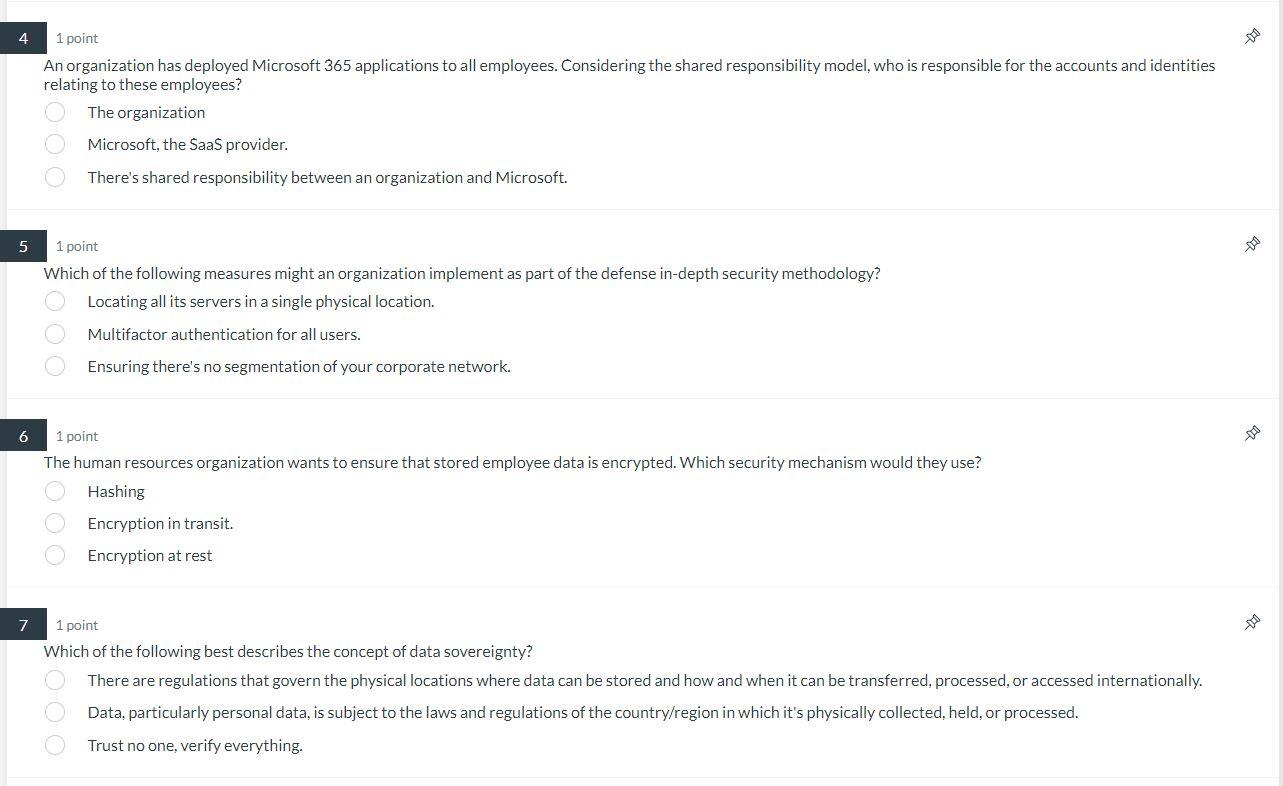 Solved An organization has deployed Microsoft 365 | Chegg.com