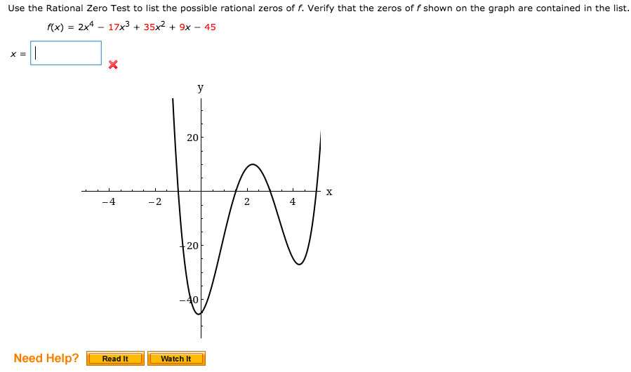 Solved Use the Rational Zero Test to list the possible | Chegg.com