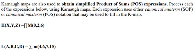 Karnaugh maps are also used to obtain simplified | Chegg.com