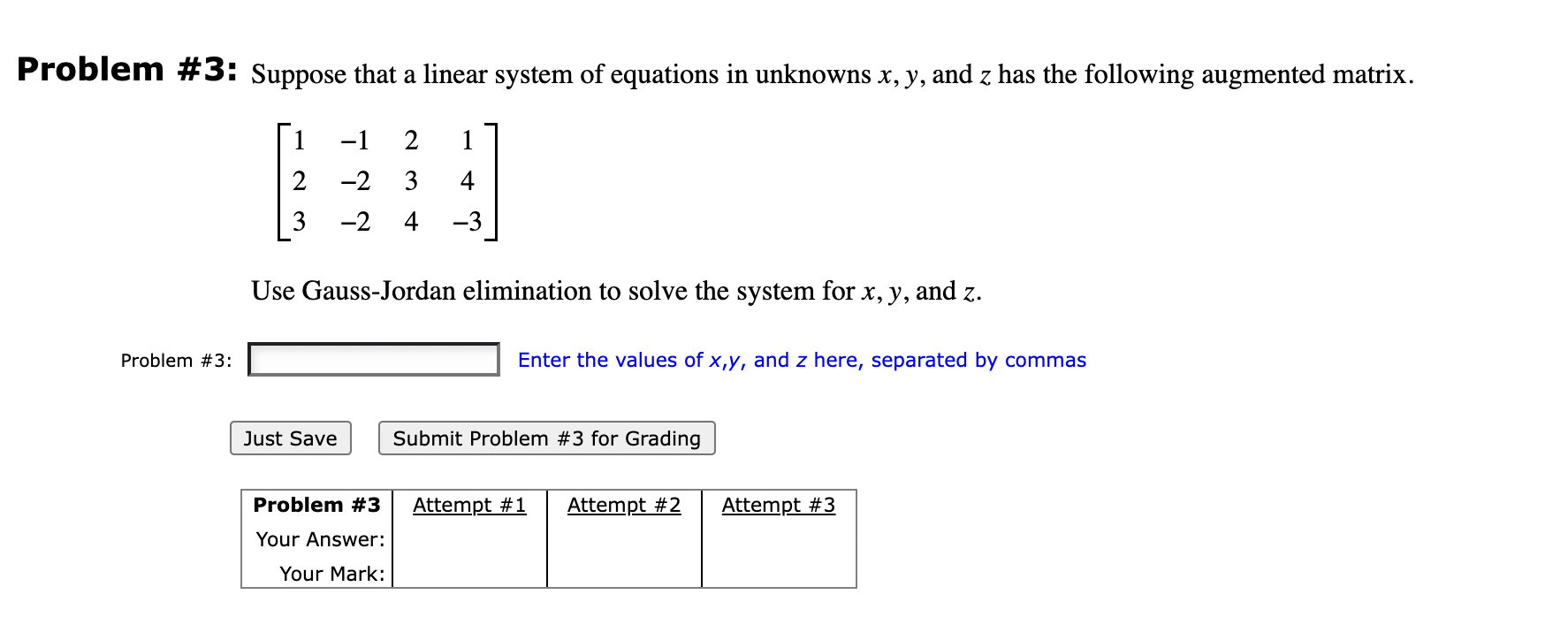 Solved roblem \#3: Suppose that a linear system of equations | Chegg.com