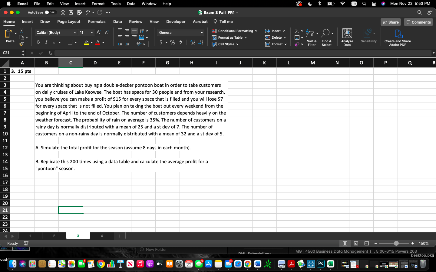 Solved Excel File Edit View Insert Format Tools Data Window | Chegg.com