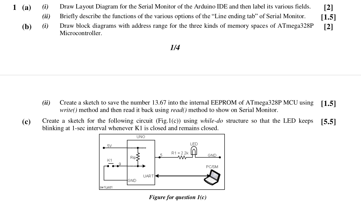 1 (a) (i) (ii) (i) Draw Layout Diagram for the Serial | Chegg.com