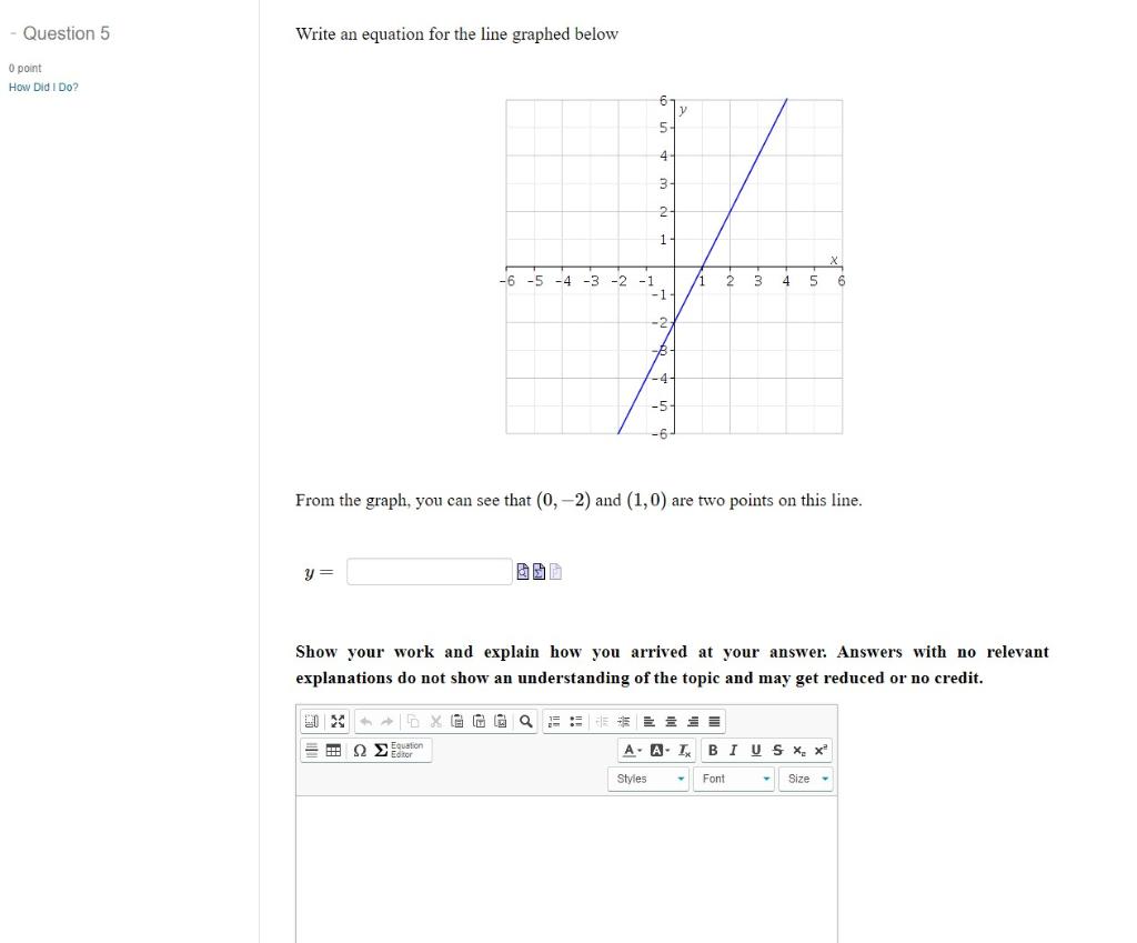 Solved Write an equation for the line graphed below From the | Chegg.com