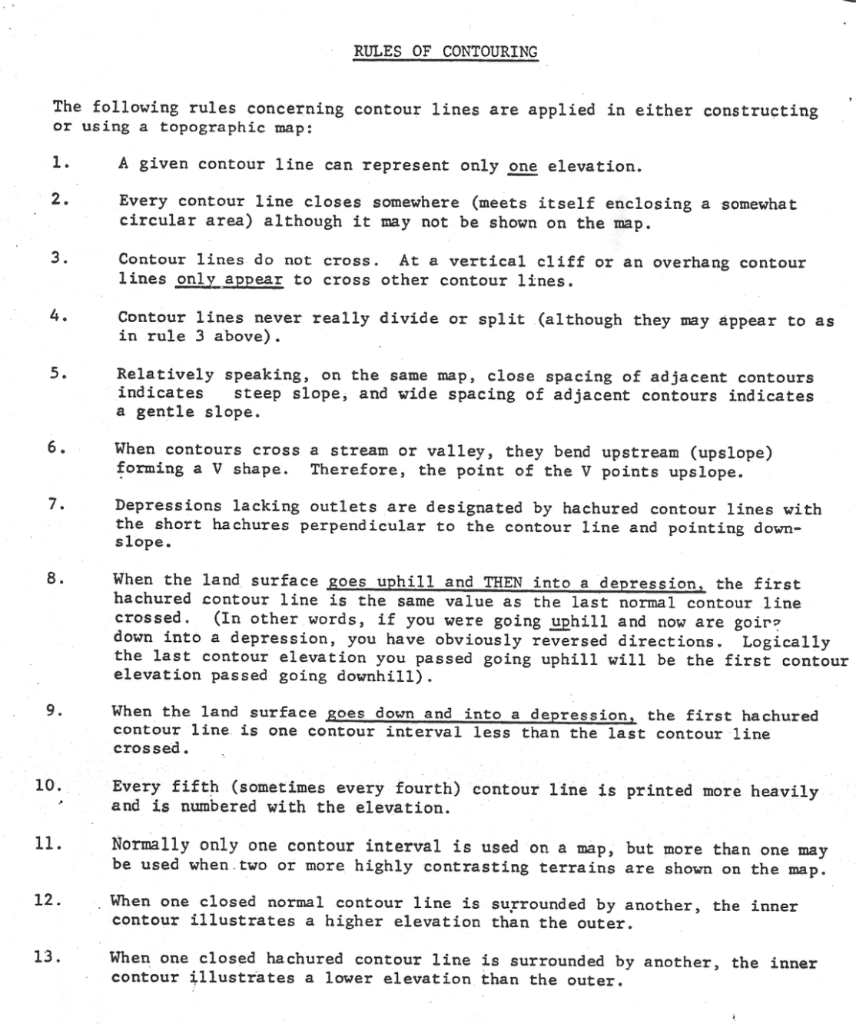 Solved RULES OF CONTOURING The following rules concerning | Chegg.com