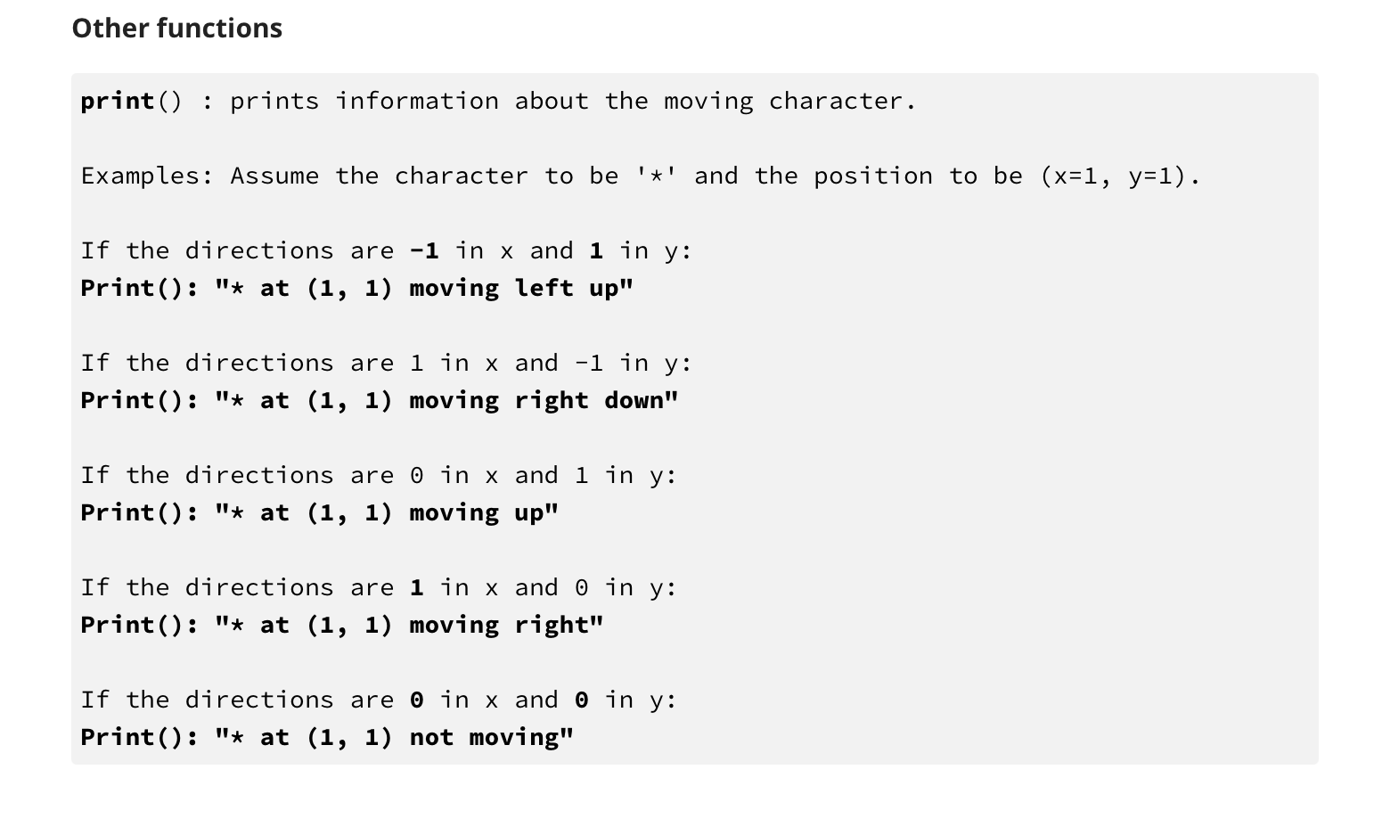 Solved Ex1: A Moving Character Part A Class Implementation | Chegg.com