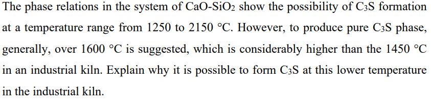 Solved The phase relations in the system of CaO-SiO2 show | Chegg.com