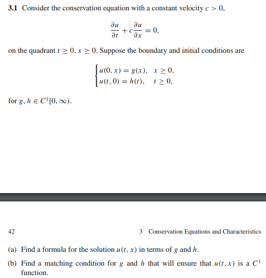 Solved 3.1 Consider the conservation equation with a | Chegg.com