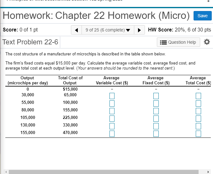 Solved Save Homework: Chapter 22 Homework (Micro) Score: 0 | Chegg.com Solved Save Homework: Chapter 22 Homework (Micro) Score: 0 | Chegg.com