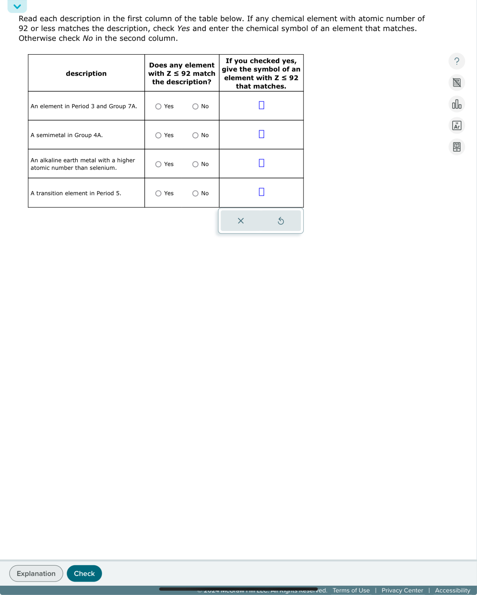 Solved questions:Read each description in the first column | Chegg.com