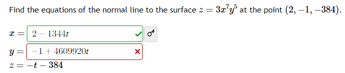 Solved Find the equations of the normal line to the surface | Chegg.com