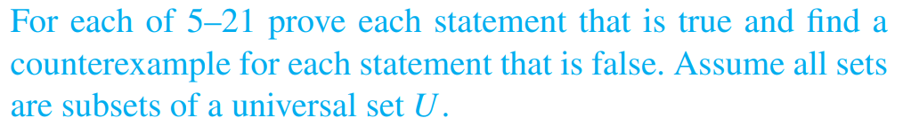 Solved For each of 5-21 prove each statement that is true | Chegg.com