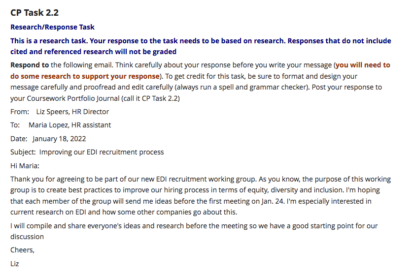 Solved CP Task 2.2 Research/Response Task This is a research | Chegg.com