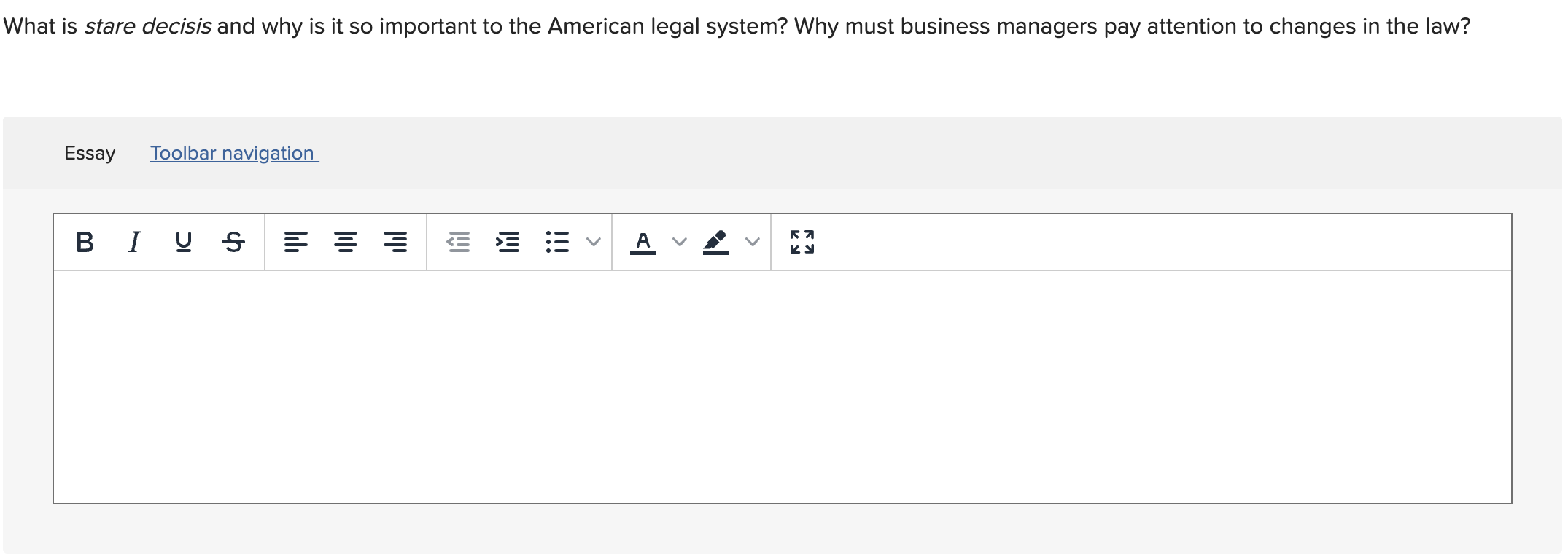 Solved hat is stare decisis and why is it so important to | Chegg.com