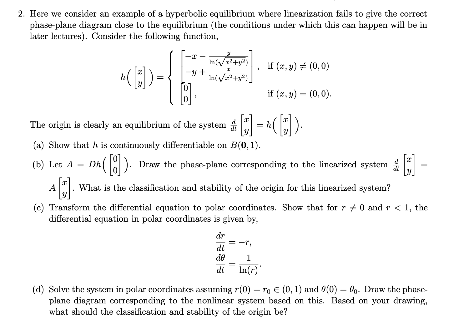 Solved Here we ﻿consider an ﻿example of ﻿a hyperbolic | Chegg.com