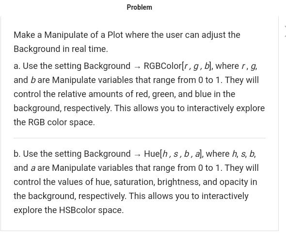 Solved Problem Make a Manipulate of a Plot where the user | Chegg.com