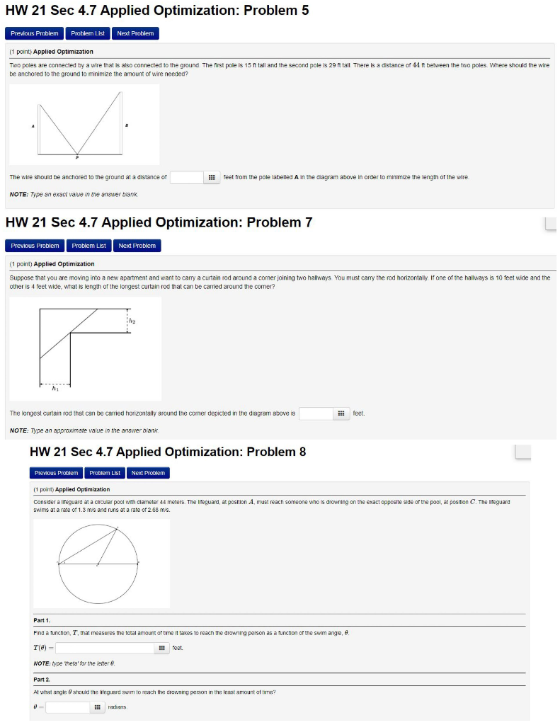 Solved HW 21 Sec 4.7 Applied Optimization: Problem 5 | Chegg.com