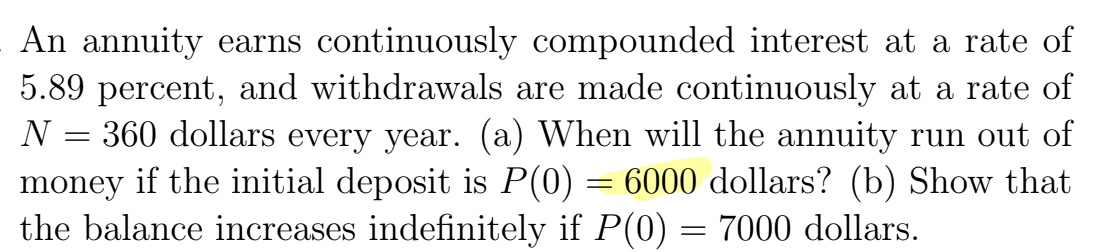 Solved An annuity earns continuously compounded interest at | Chegg.com