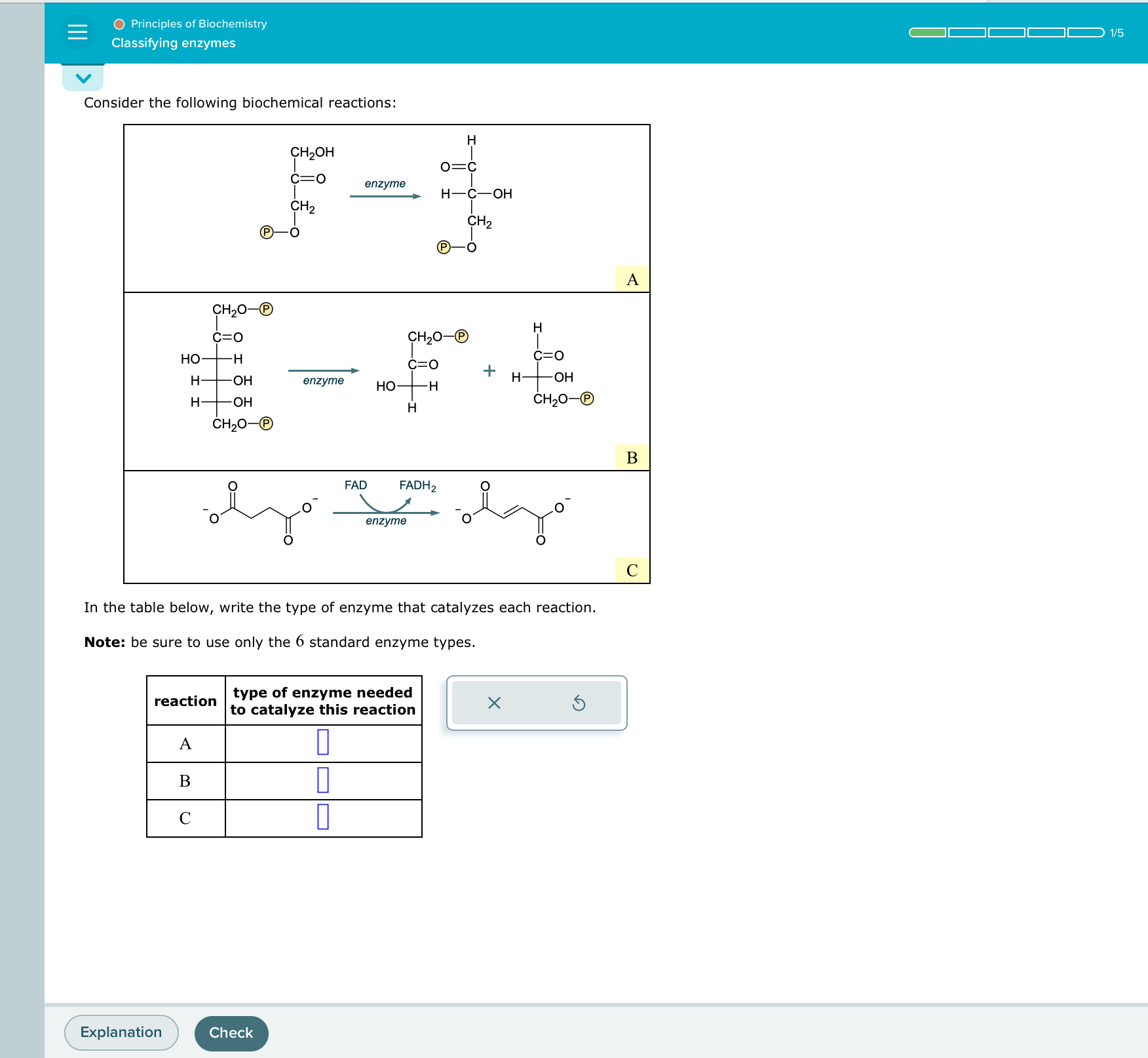 Solved Consider the following biochemical reactions: In the | Chegg.com