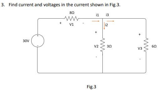Solved Find current and voltages in the current shown in | Chegg.com
