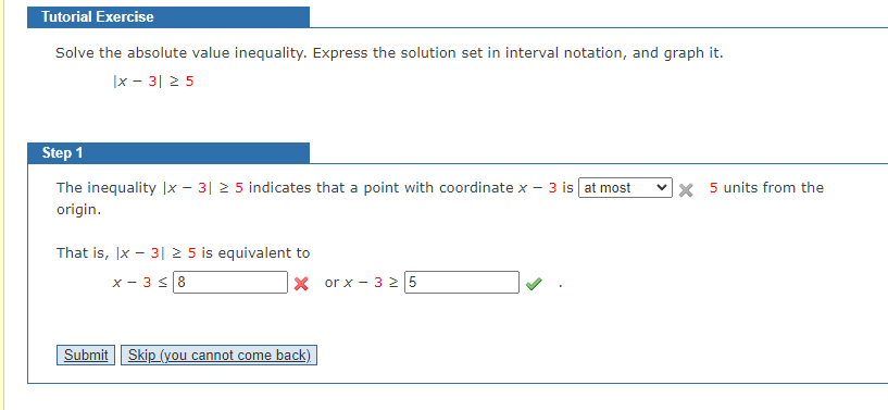 Solved Solve the absolute value inequality. Express the | Chegg.com