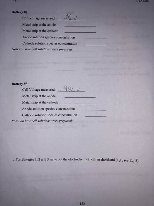 Solved F17 UTA-650e Name Section Date LAB REPORT EXPERIMENT | Chegg.com